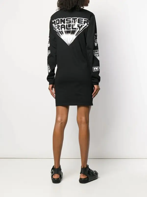Alexander McQueen Monster Pattern Printed Mini Dress