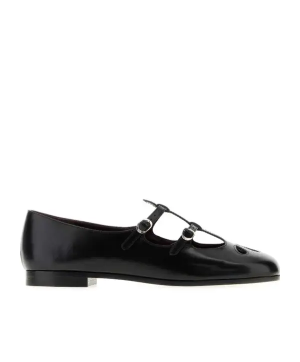 Tory Burch Leather Buckle Flat Pumps