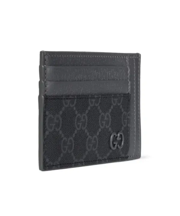 Gucci Grey Trim Gg Card Case