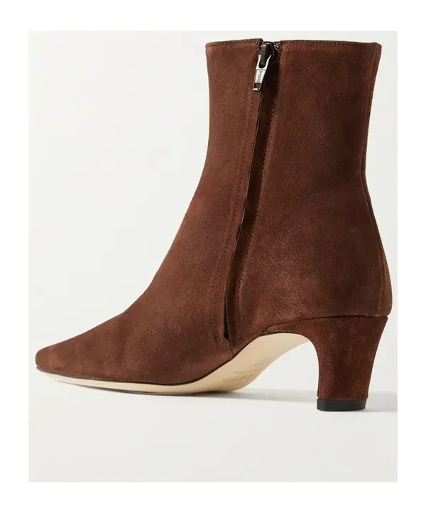 Staud Side Zipper Ankle Boots - Brown