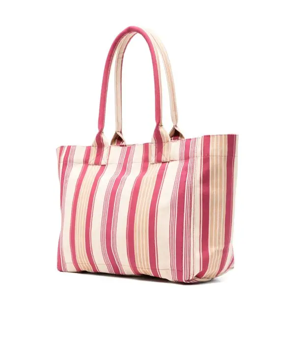 Isabel Marant Étoile Striped Cotton Tote Bag - Pink
