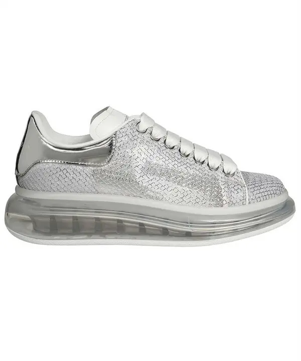 Alexander McQueen Oversized Mesh Panelled Sneakers - Gray