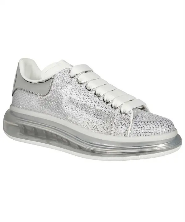 Alexander McQueen Oversized Mesh Panelled Sneakers - Gray