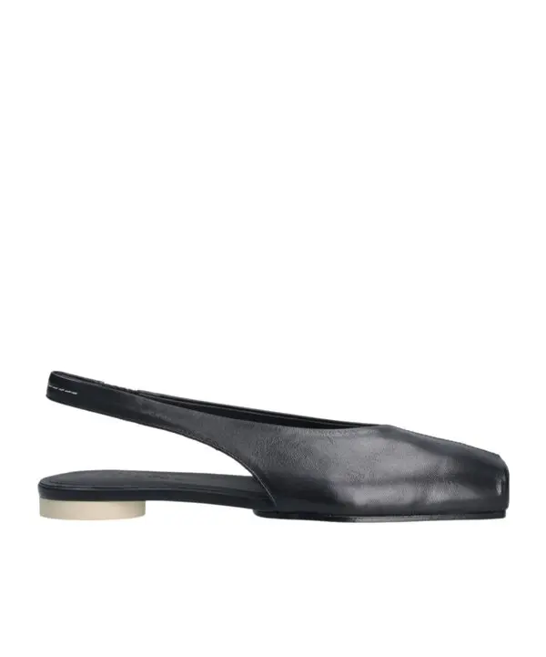 MAISON MARGIELA Square Toe Slingback Flat - Black