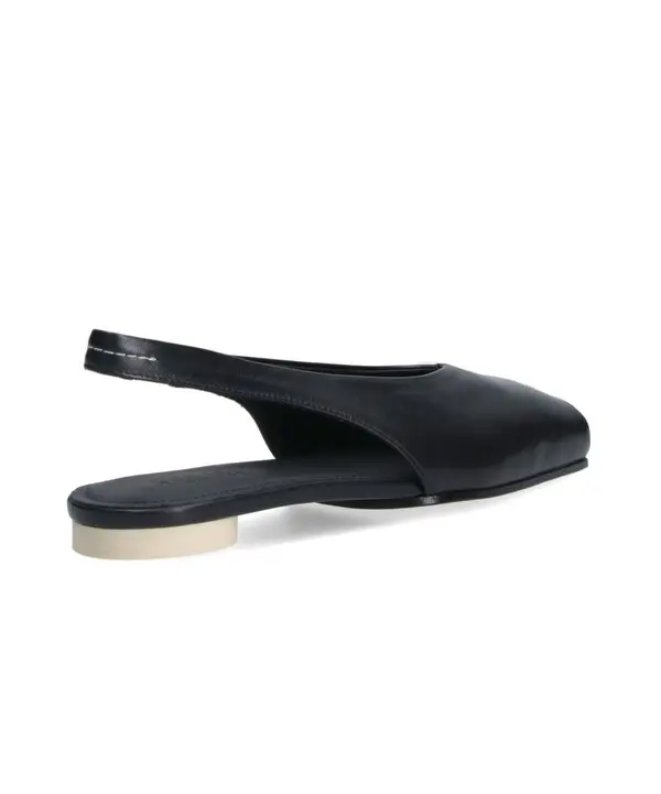 MAISON MARGIELA Square Toe Slingback Flat - Black
