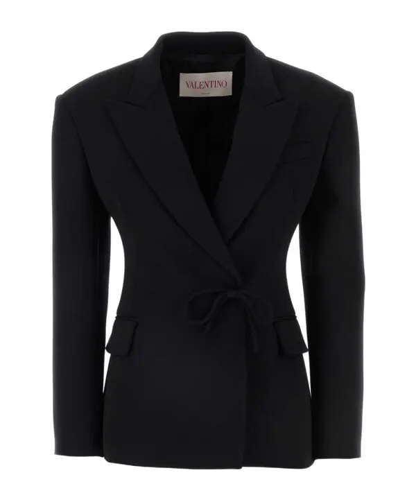 Valentino Garavani Bow Detailed Straight Hem Blazer