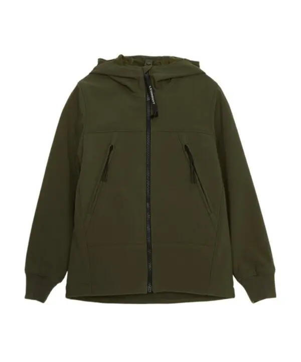 C.P. COMPANY Zip-up Hooded Jacket With Goggle Detail - Green