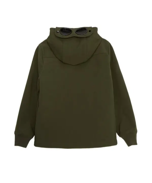 C.P. COMPANY Zip-up Hooded Jacket With Goggle Detail - Green