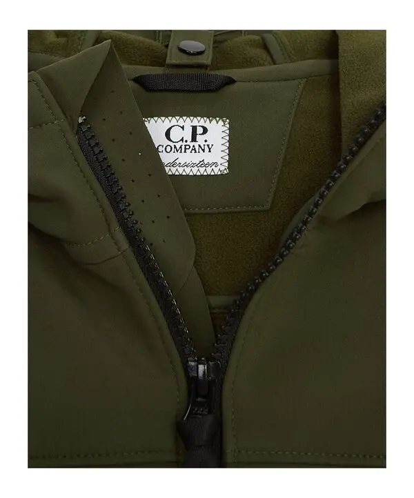 C.P. COMPANY Zip-up Hooded Jacket With Goggle Detail - Green