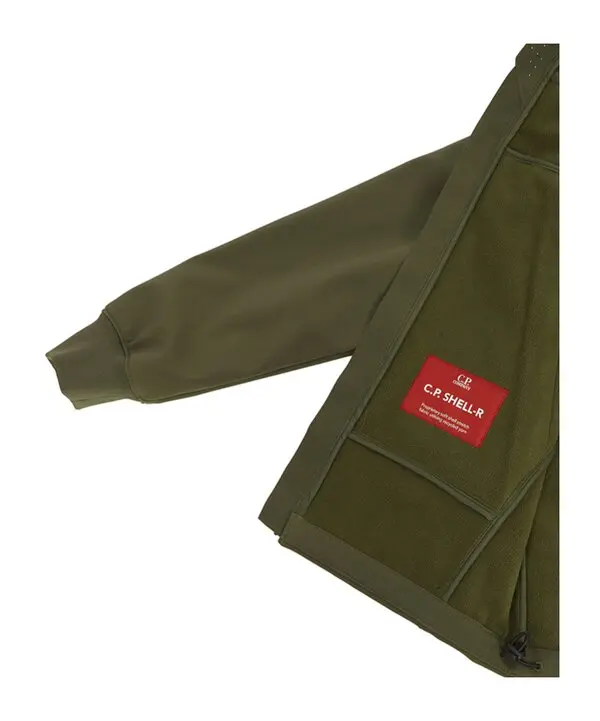 C.P. COMPANY Zip-up Hooded Jacket With Goggle Detail - Green