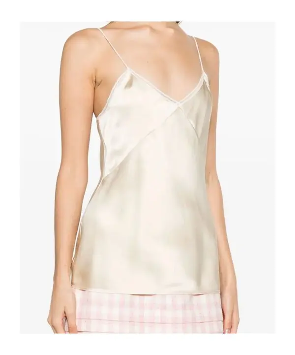 N.21 Spaghetti Strap Lace Trim Halter Top