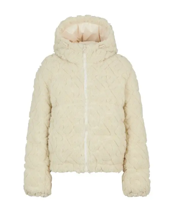 Fendi Wool Blouson With Drawstring Hood - Nude