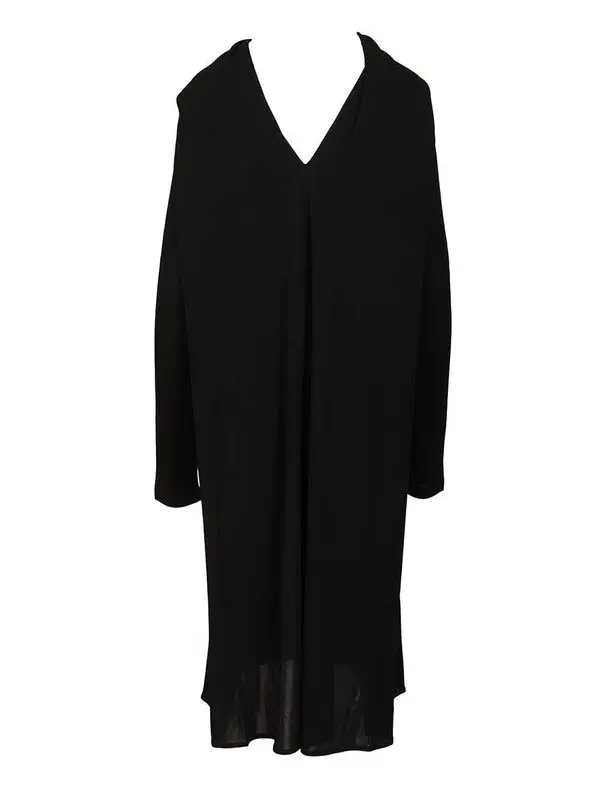 TOTEME High Neck Cape Effect Dress - Black