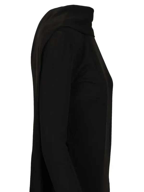 TOTEME High Neck Cape Effect Dress - Black