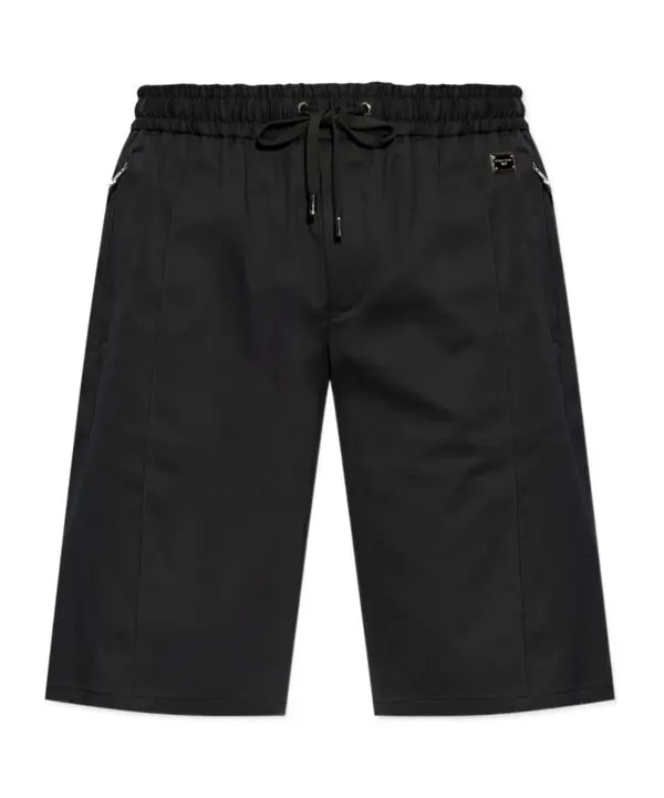 Dolce & Gabbana Logo Plaque Shorts - Black