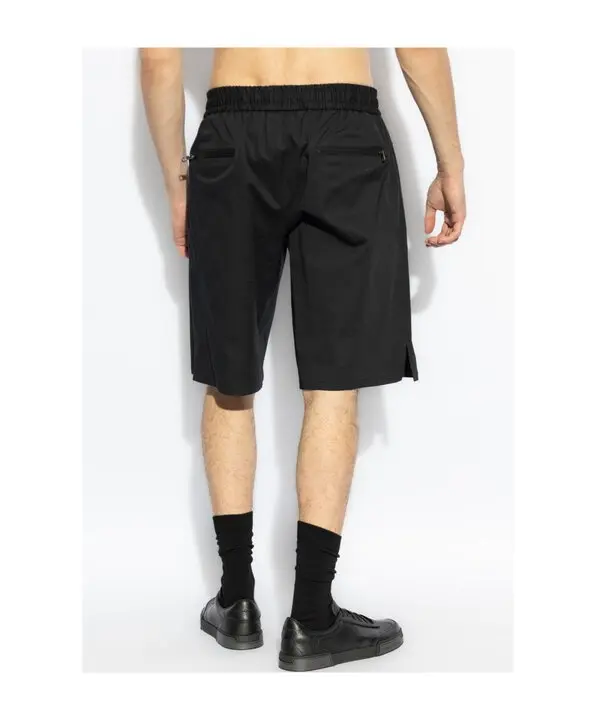 Dolce & Gabbana Logo Plaque Shorts - Black