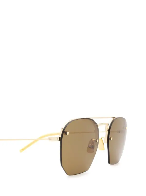 Saint Laurent Pilot Frame Sunglasses - Brown