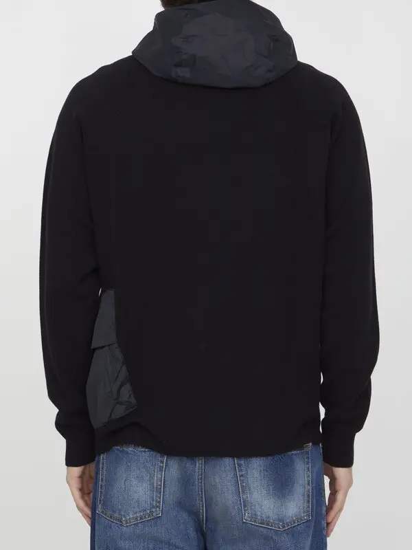 C.P. COMPANY Logo-printed Zipped Fleece Hoodie - Black