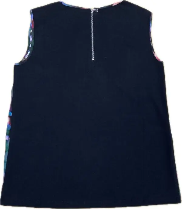 Max Mara Crew Neck Graphic Design Sleeveless Vest