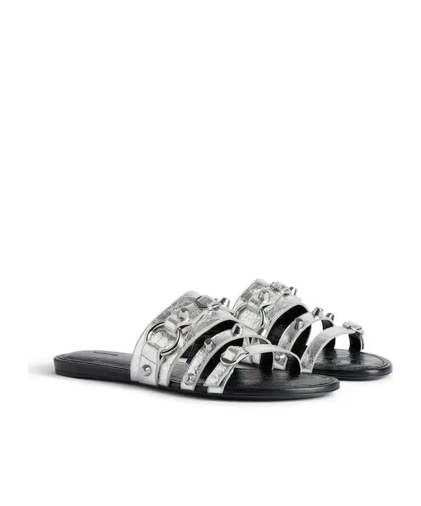 Balenciaga City Flat Mules With Studs
