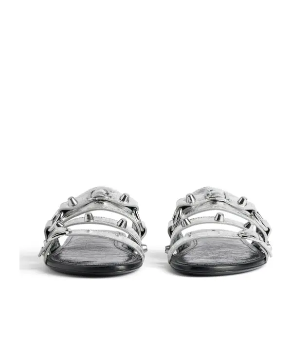 Balenciaga City Flat Mules With Studs