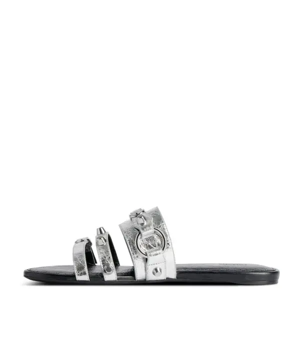 Balenciaga City Flat Mules With Studs