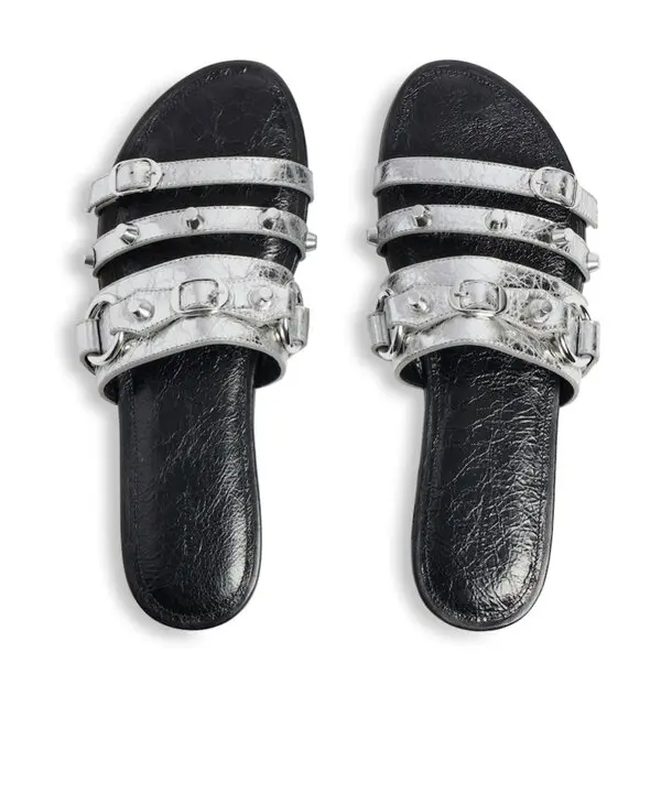 Balenciaga City Flat Mules With Studs