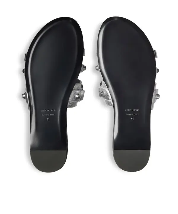 Balenciaga City Flat Mules With Studs