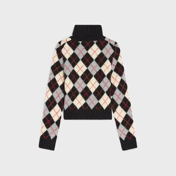 Celine Argyle Wool Turtleneck Sweater