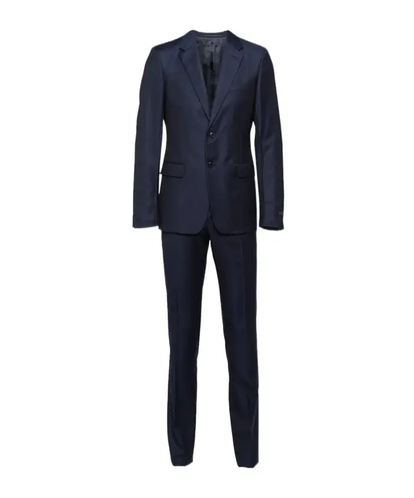 Prada Single-breasted Wool Suit - Blue