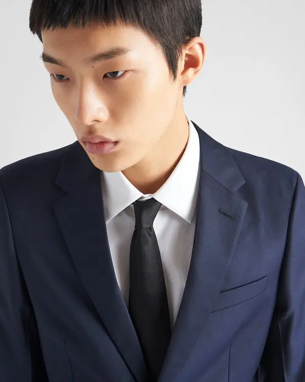 Prada Single-breasted Wool Suit - Blue