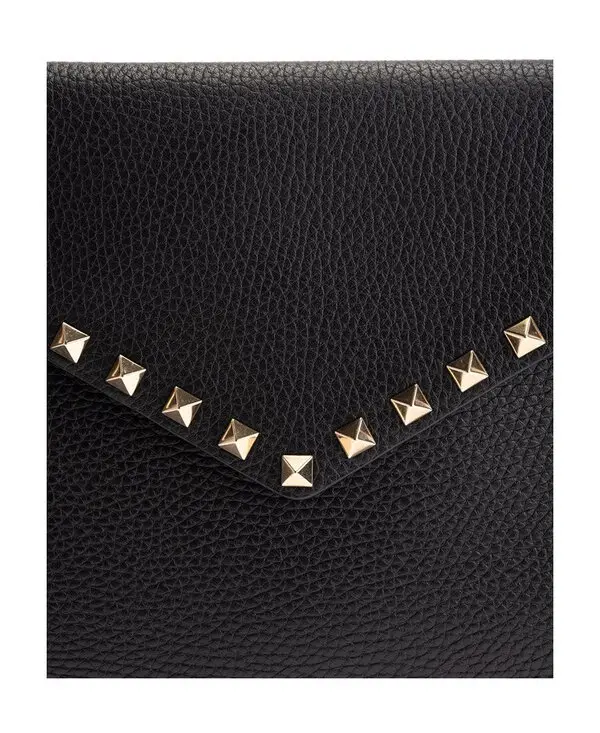 Valentino Garavani Rockstud Envelope Clutch Bag - Black