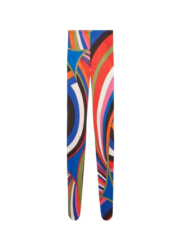 Emilio Pucci Iride Print Pull-on Stockings