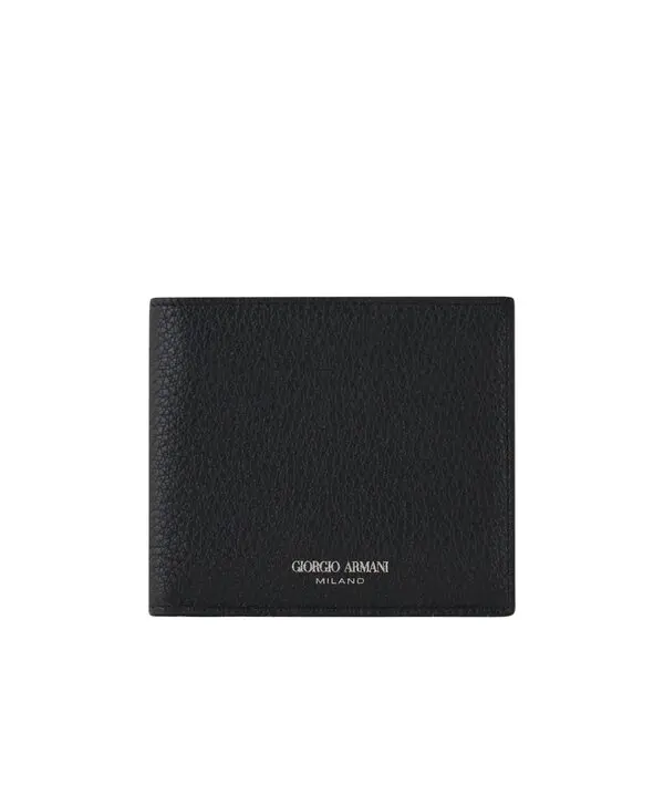Giorgio Armani Grained-textured Leather Wallet - Black