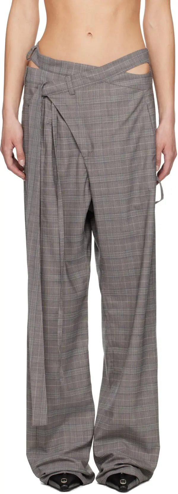 Ottolinger Checked Trousers - Gry