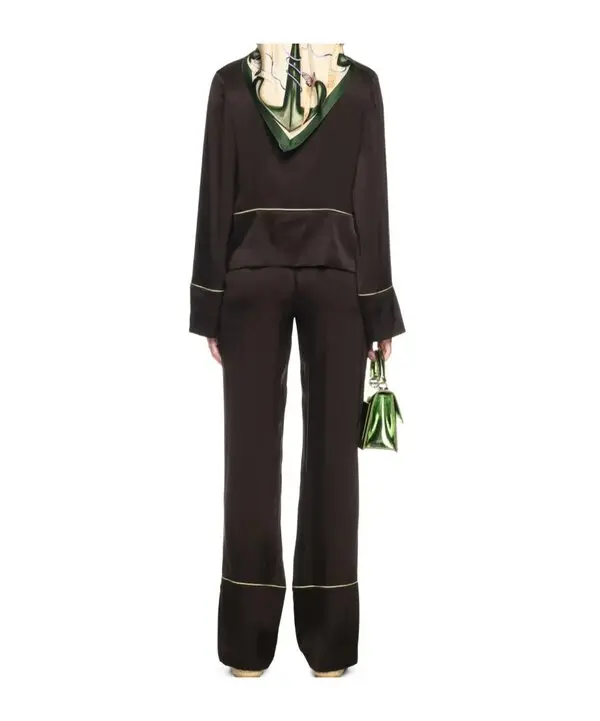 Off-White Satin Pyjama Top