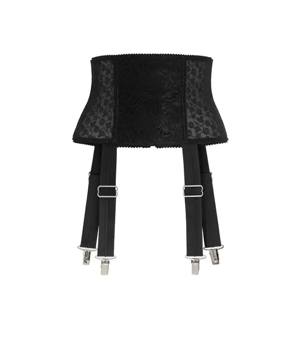 Dolce & Gabbana Dolce Gabbana Stretch Marquisette Corset Belt - Black