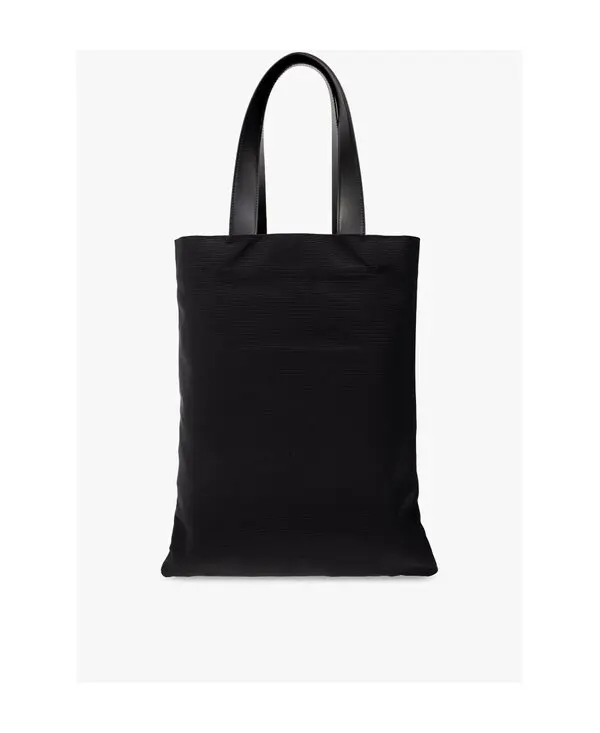 JIL SANDER Large Logo Printed Tote Bag - Black