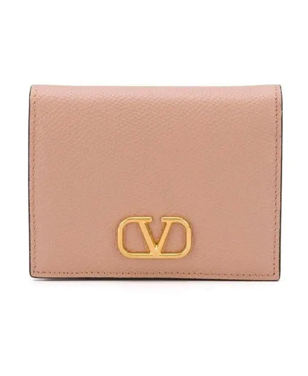 Valentino Garavani Compact Vlogo Signature Foldover Top Wallet