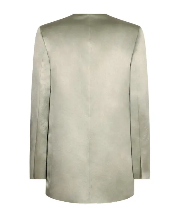 Philosophy Di Lorenzo Serafini Double Breasted Satin Blazer - Nude