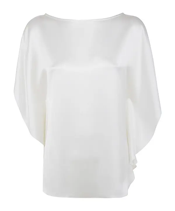 GIANLUCA CAPANNOLO Boat-neck Satin Blouse