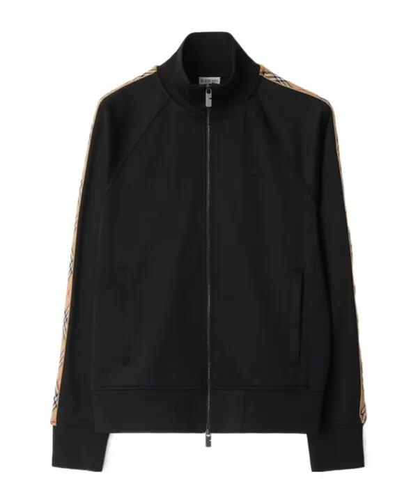 Burberry Zip-up Track Jacket With Equestrian Knight Embroidery
