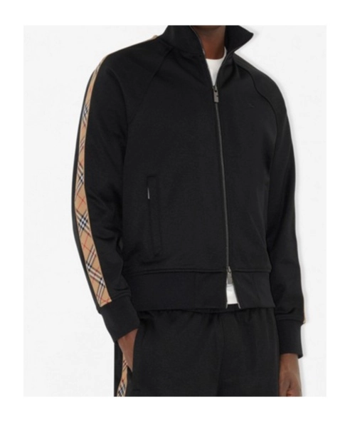 Burberry Zip-up Track Jacket With Equestrian Knight Embroidery