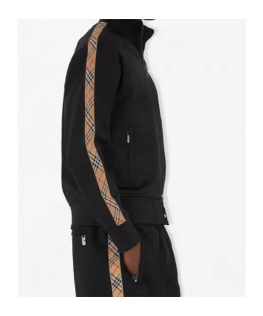 Burberry Zip-up Track Jacket With Equestrian Knight Embroidery