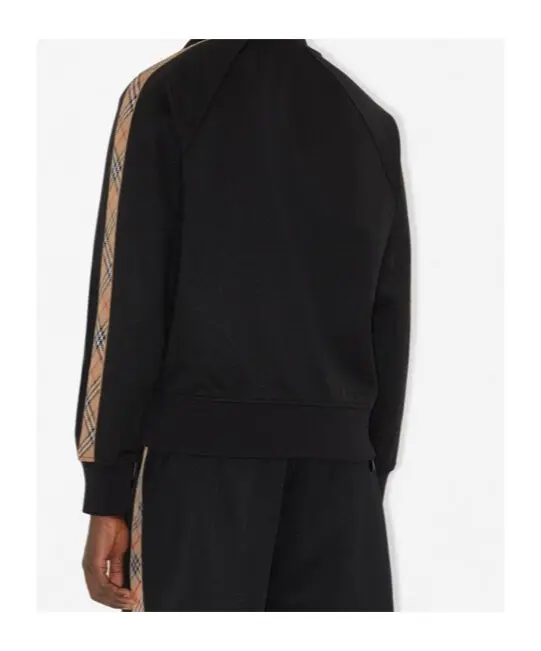Burberry Zip-up Track Jacket With Equestrian Knight Embroidery
