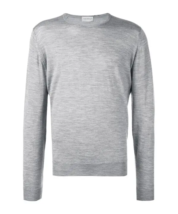 John Smedley Lundy Crew Neck Knitwear - Silver