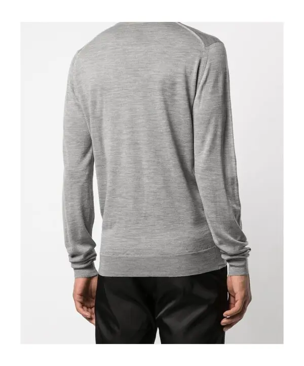 John Smedley Lundy Crew Neck Knitwear - Silver