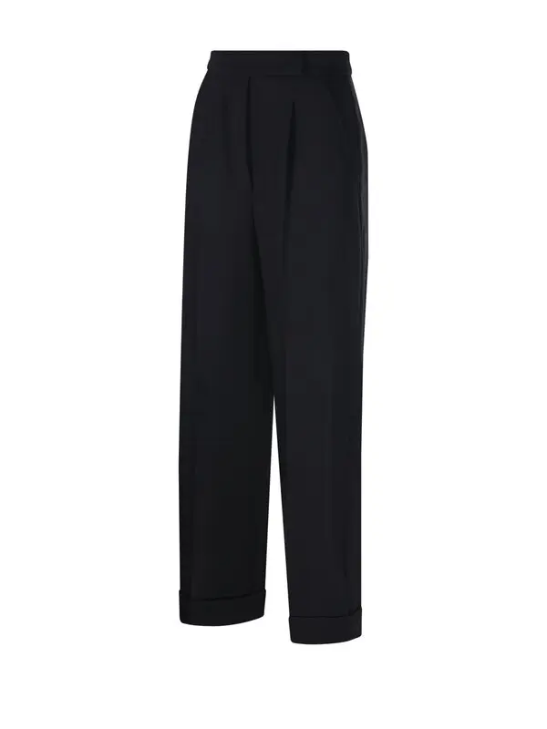 Max Mara Pleated Tailored Trousers - Black