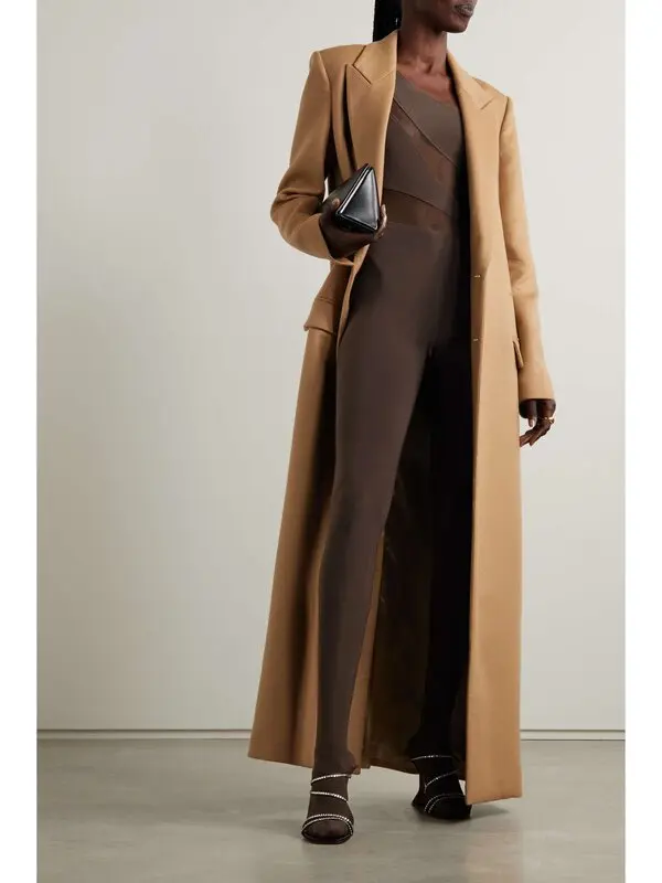 Norma Kamali One-shoulder Jumpsuit With Mesh Paneling