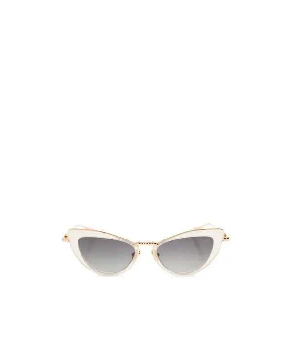 Valentino Garavani Studded Logo Cat Eye Sunglasses - Gray